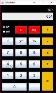 Calculator Program in Java Swing/JFrame with Source Code